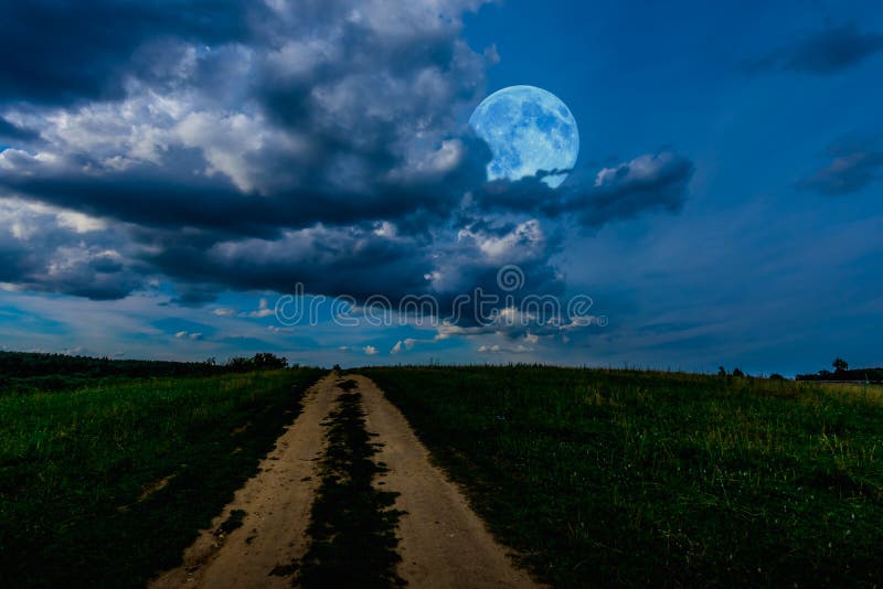 River at night with fog stock photo. Image of moon, glowing - 42952666