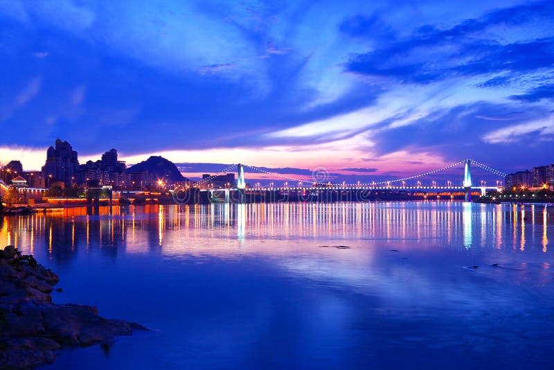 The river at night stock image. Image of luxury, china - 30514917