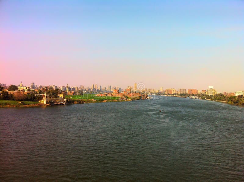 The river Nile in Cairo stock photo. Image of culture - 175594982