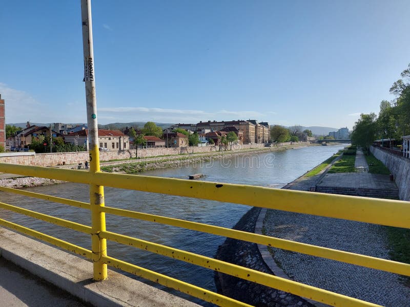 The River Nisava and the Bridge in Nis Editorial Stock Image - Image of ...