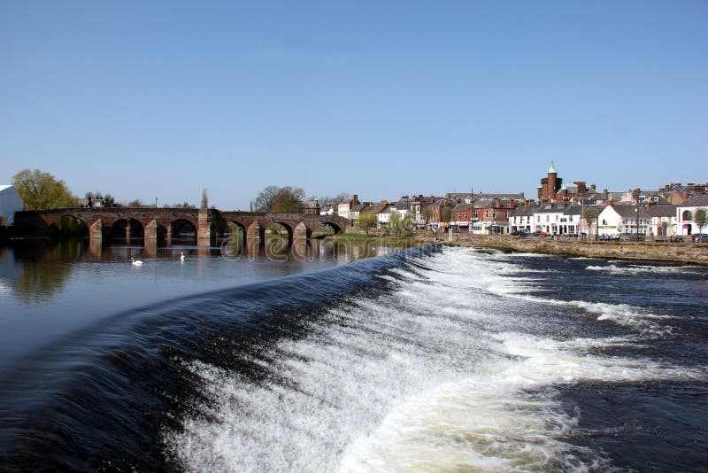 River Nith at Dumfries, Scotland. Stock Photo - Image of fishing ...