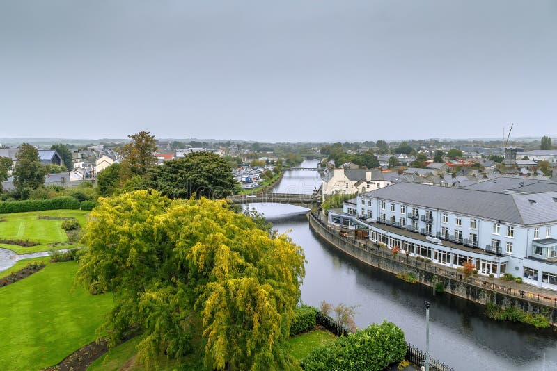 Kilkenny Town River Nore Ireland Stock Photo - Image of chainnigh ...