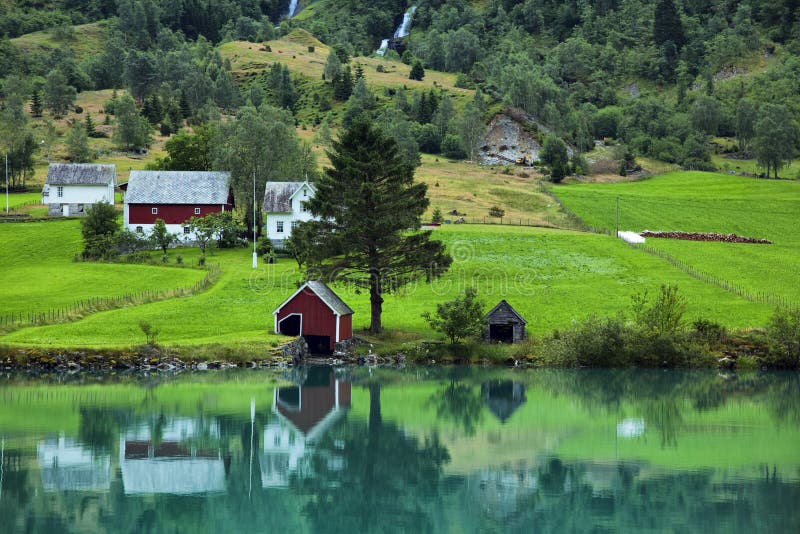 River in Norway stock image. Image of reflection, green - 35590037