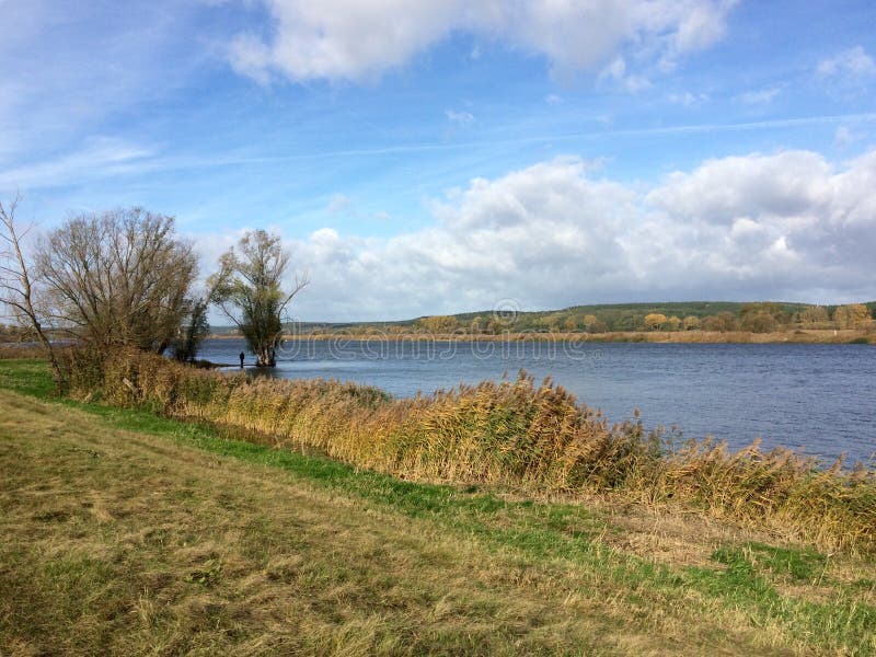 River Oder between Germany and Poland Stock Photo - Image of water ...