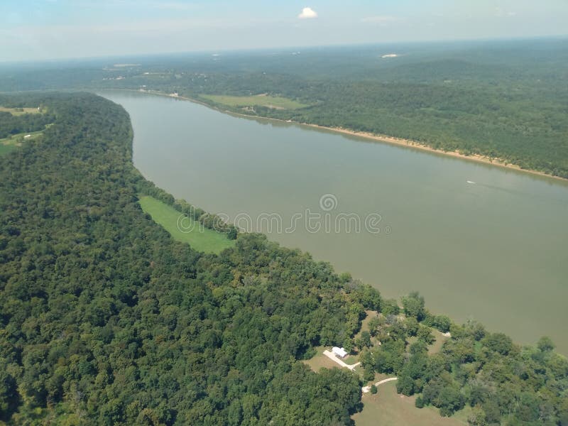 The river the Ohio river stock image. Image of horizon - 230025217