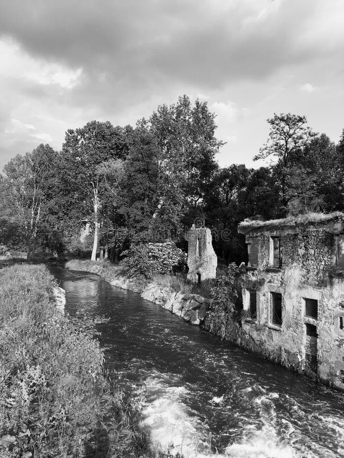 River Olona stock photo. Image of white, landscape, plant - 72027506