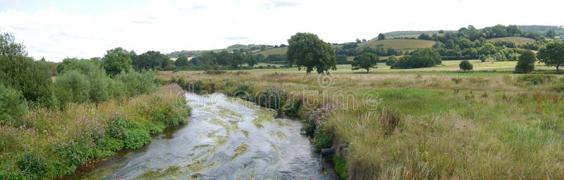 Panorama of a Typical Devon Scene in the English Countryside in ...