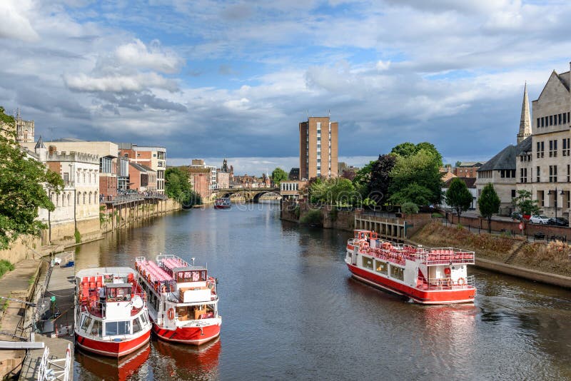 River Ouse in York on a Sunny Day, Yorkshire, England, United Kingdom ...