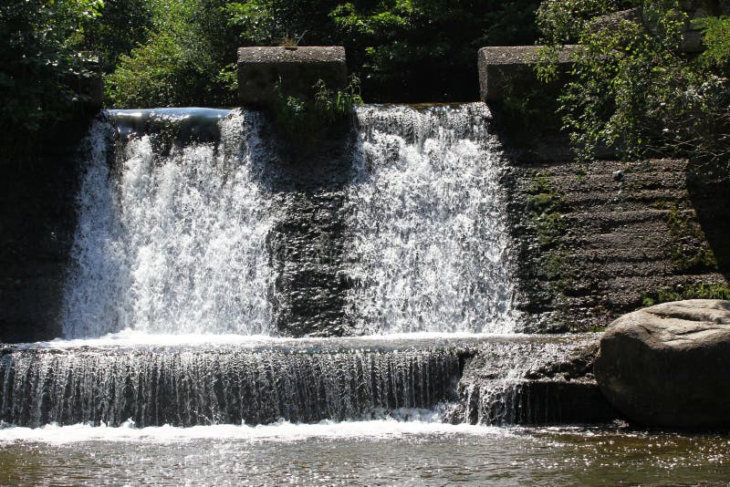 River Overflow or a Small Dam Overflow. Water Supply Stock Image ...