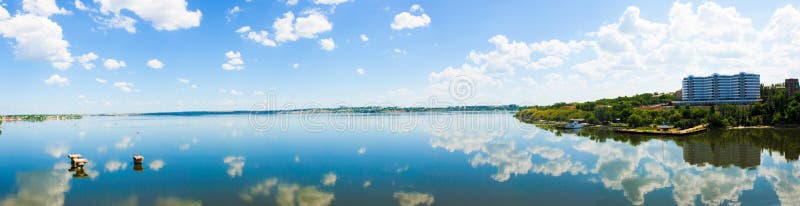 River panorama stock image. Image of space, nature, blue - 5471297