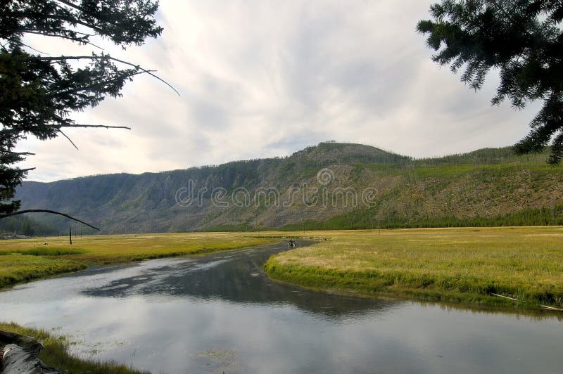 River Path stock photo. Image of mountain, curve, cloud - 10981838