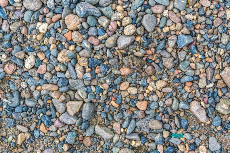 River Pebbles Mixed with Sand As Background or Texture Stock Image ...