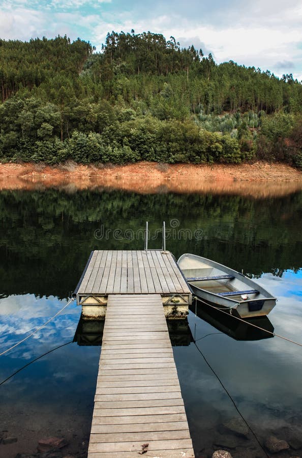 River pier stock photo. Image of natural, reflection - 27254886