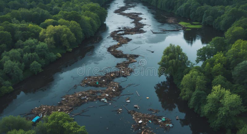 River Pollution and Environmental Degradation. a Stark Visual ...