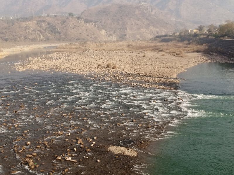 River Poonch at Its Flow in Kotli a.K. Stock Image - Image of river ...