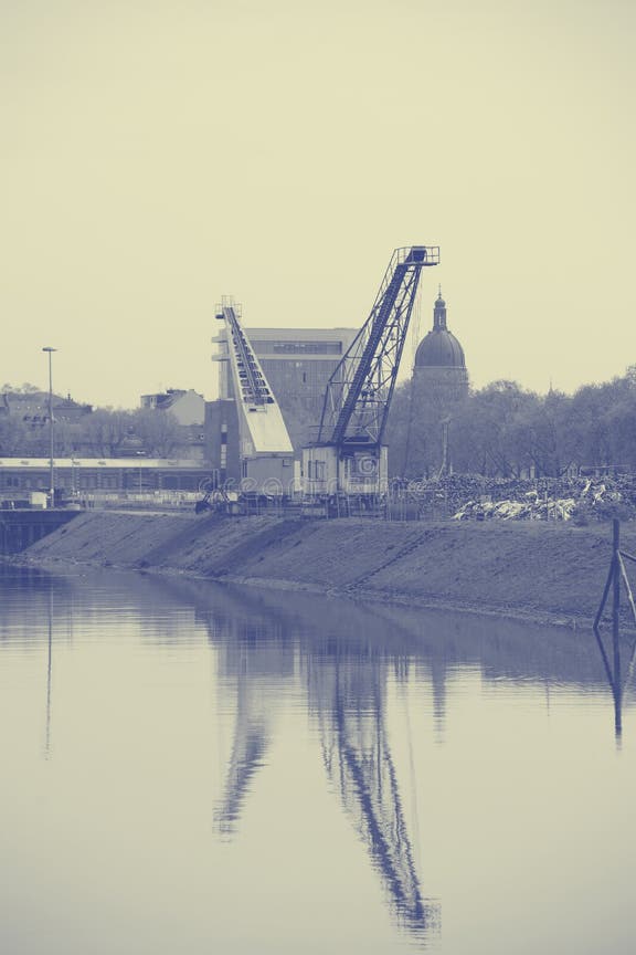 River port Mainz stock image. Image of crane, rhineland - 72033215