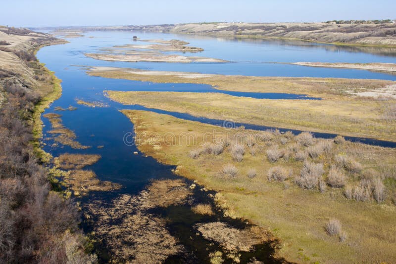 River on the Prairies stock image. Image of sunny, view - 18357967