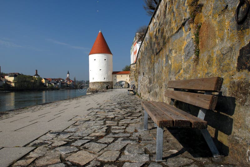 River promenade in Germany stock photo. Image of sunny - 2263432