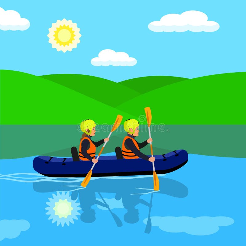River Rafting Stock Illustrations – 4,681 River Rafting Stock ...