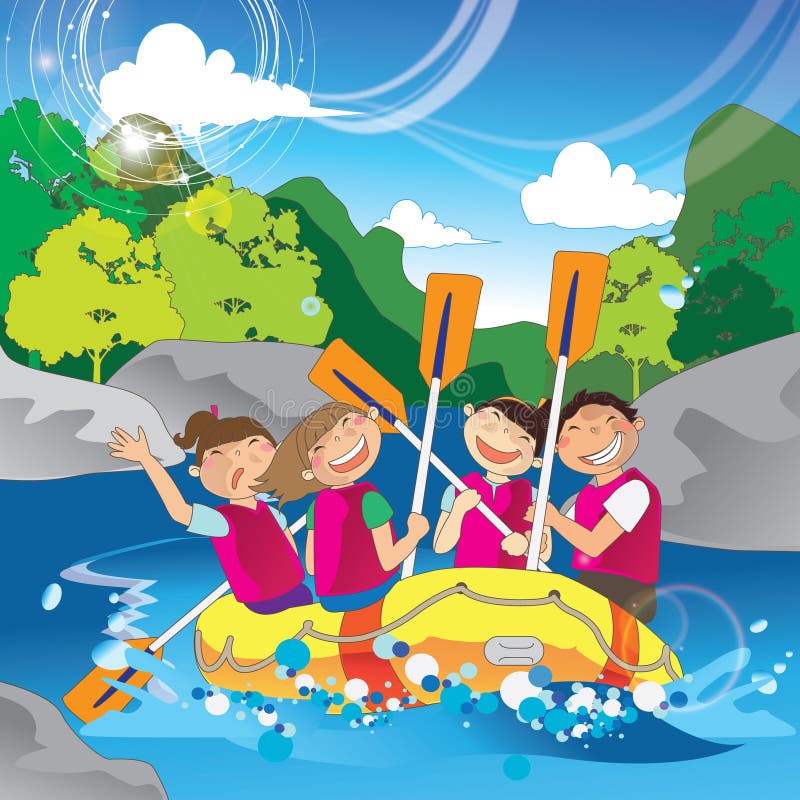 River Rafting Stock Illustrations – 11,835 River Rafting Stock ...