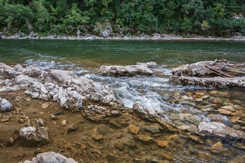 River with a Rapid Current. Stock Image - Image of beautiful, landscape ...