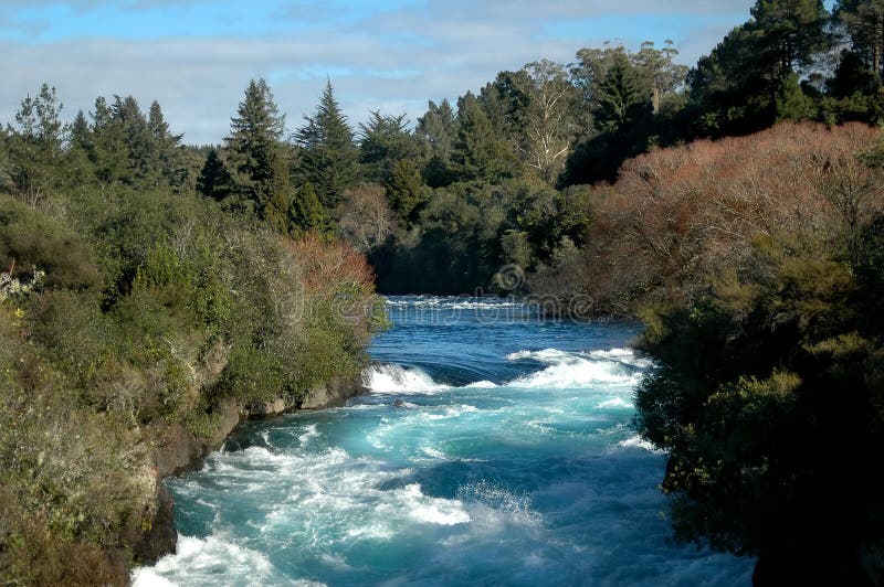 River Rapids In Reykjavik, Iceland. Water Stream Flow. Water Falls On ...