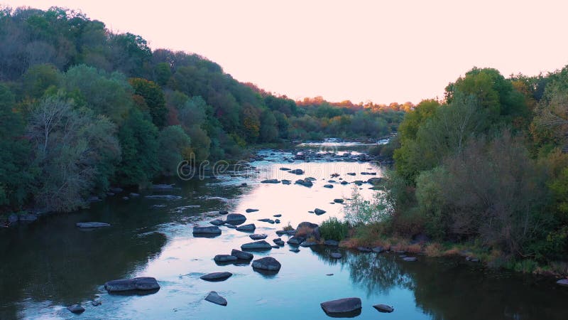 River with Rapids. Beautiful Fall Nature by the River. River and Rapids ...