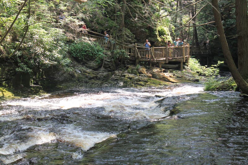 Bushkill Falls River in Pennsylvania Editorial Stock Photo - Image of ...