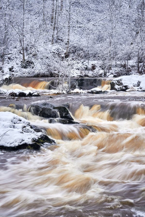 Rapids and River in Cold Winter Day Stock Photo - Image of ground ...