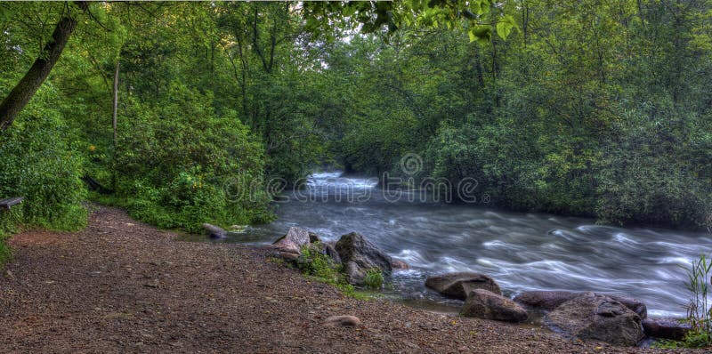 River rapids in hdr stock photo. Image of romantic, path - 20039888