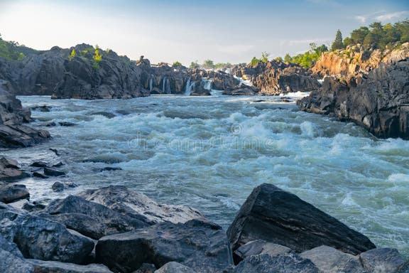 River Rapids on the River. Water Foaming among the Rocks Stock Photo ...