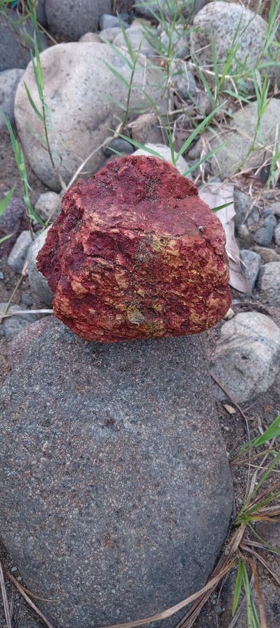 River Red Lava Rock in Tegal, Central Java Stock Photo - Image of lava ...