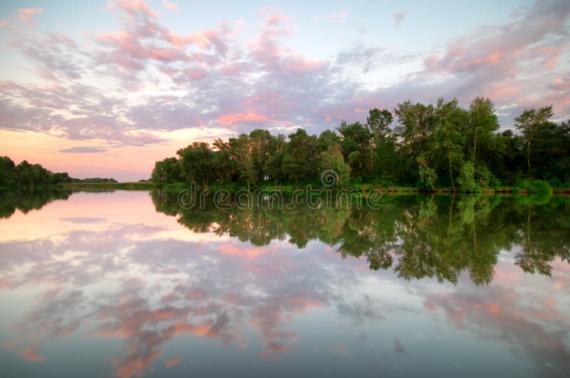River reflection stock photo. Image of horizon, forest - 60679250