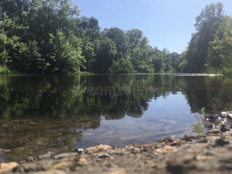 River Reflection Shore Water Calm Stock Photo - Image of river, calm ...