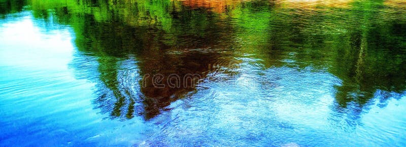 River. Reflections. Colours Stock Image - Image of river, simplicity ...