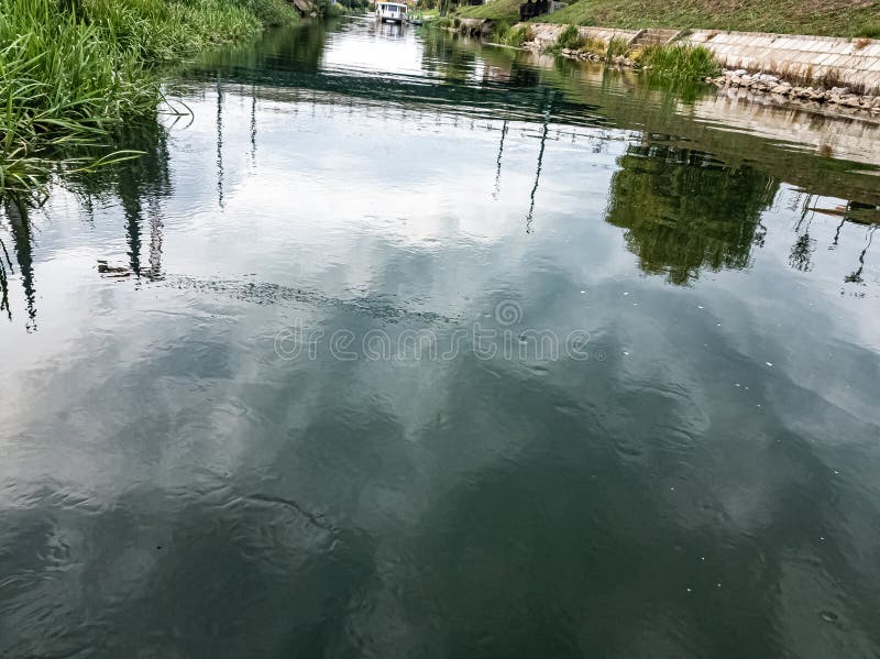 River Reflections Skys and Threes Stock Image - Image of reflection ...