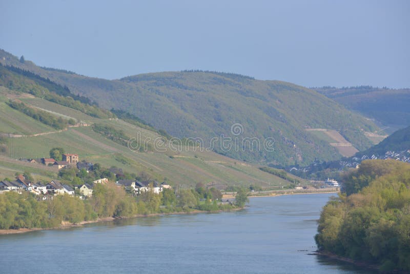 River rhine with Lorch stock photo. Image of gold, isle - 97605878