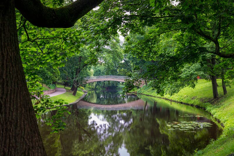 River in Riga stock image. Image of bridge, latvia, maple - 31586785