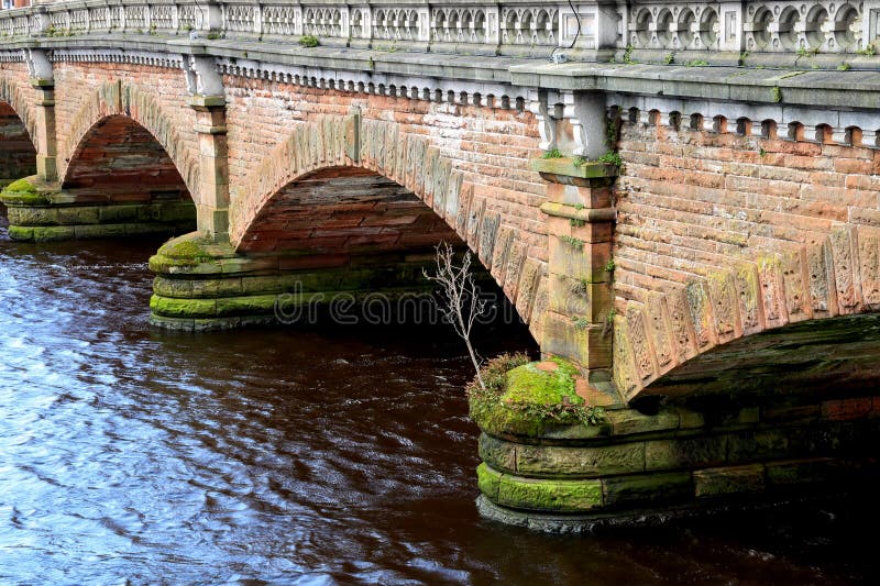 River Road Bridge Arches in an Urban River Location Stock Photo - Image ...