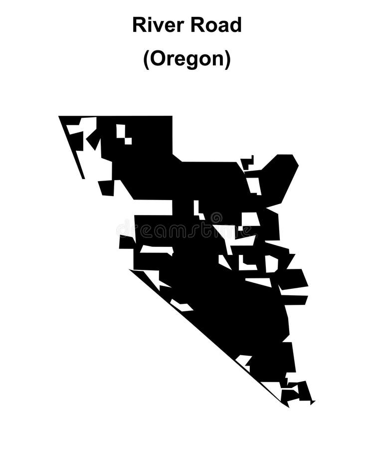River Road outline map stock vector. Illustration of boundaries - 357531346