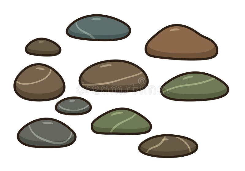 River rock clipart stock vector. Illustration of geology - 363350875