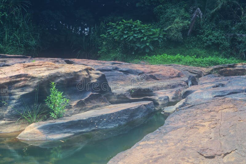 River Rock Formation and Water Stock Photo - Image of trees, formation ...