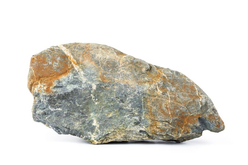 River Rock or Mountain Rock Isolated on a White Background Stock Photo ...