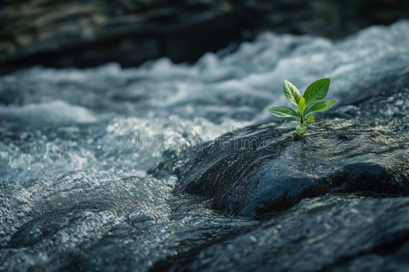 River Rock Plant stock image. Image of environment, plant - 374803299
