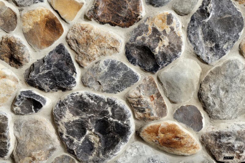 River Rock Wall Texture Creates Rustic Charm and Natural Beauty, Stone ...