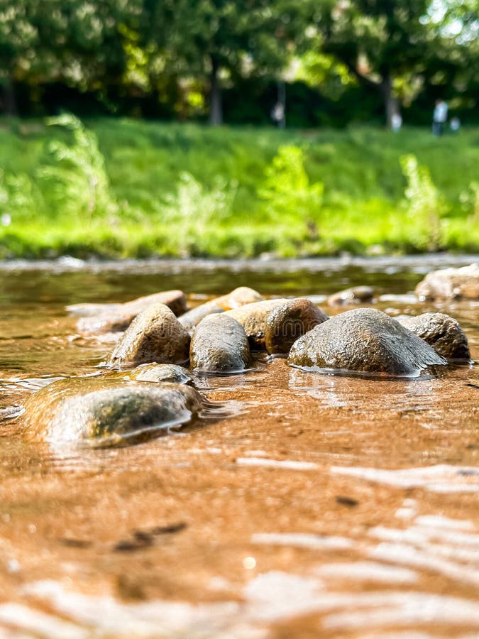 River with Rocks in the Water Stock Image - Image of background, adding ...