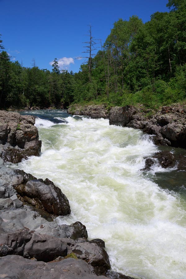 Rough river with rapids stock photo. Image of river, kuusamo - 34887458
