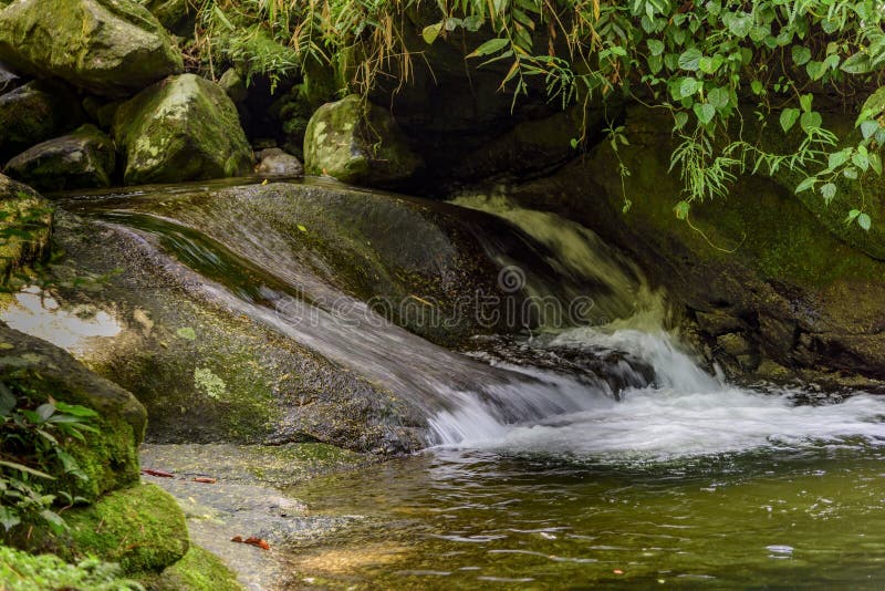 River Running through Stone Cave in Carrancas Stock Image - Image of ...