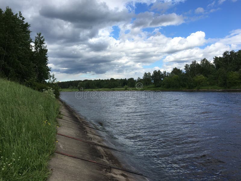 River stock image. Image of river, nature, russian, grass - 89653179