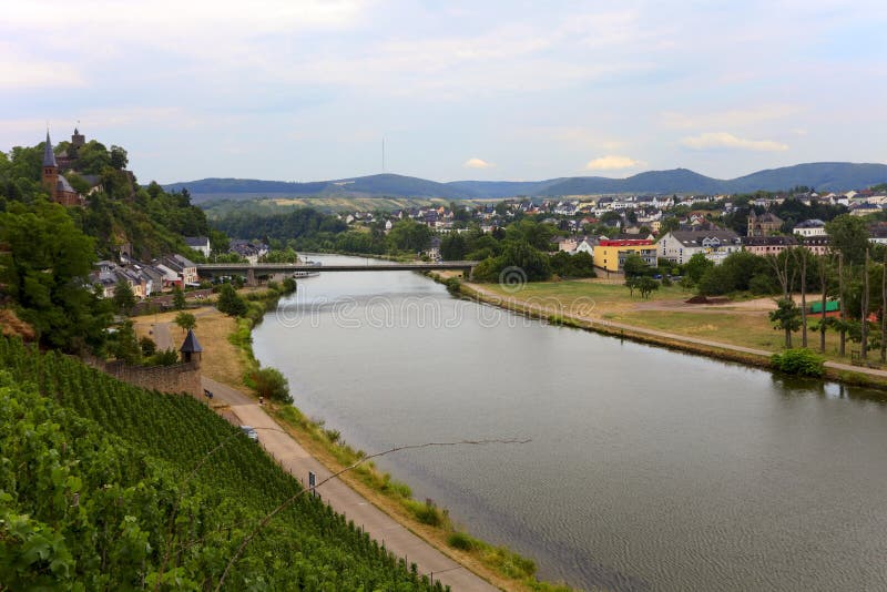 River Saar stock photo. Image of cityscape, concrete - 25812224